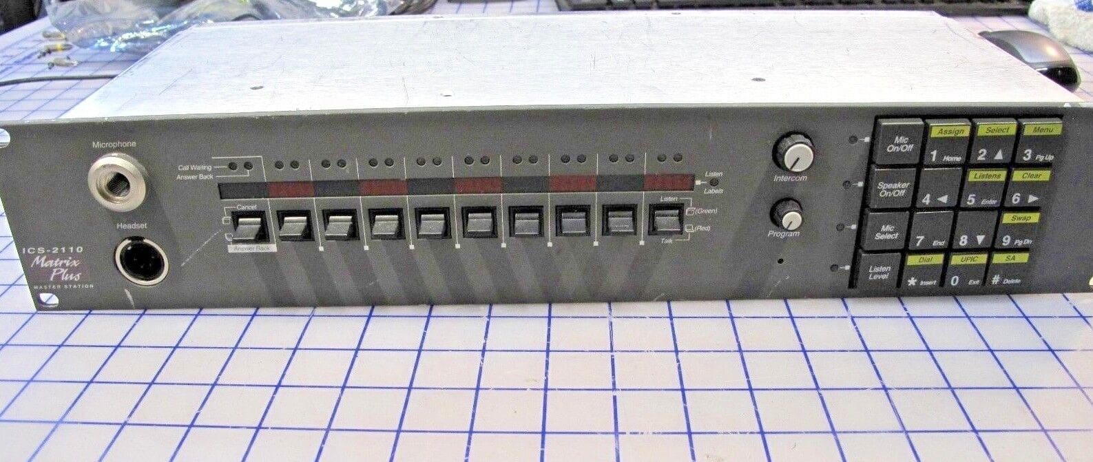 Clear-Com Intercom Systems Ics-2110 Display Panel Station For Matrix ...