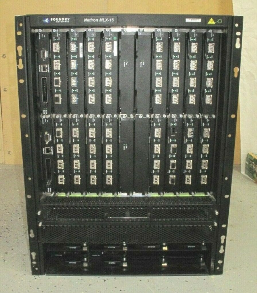 Foundry Networks Netiron Chassis Ni-MLX-16-Ac Loaded - ZOMBIE COMPONENTS