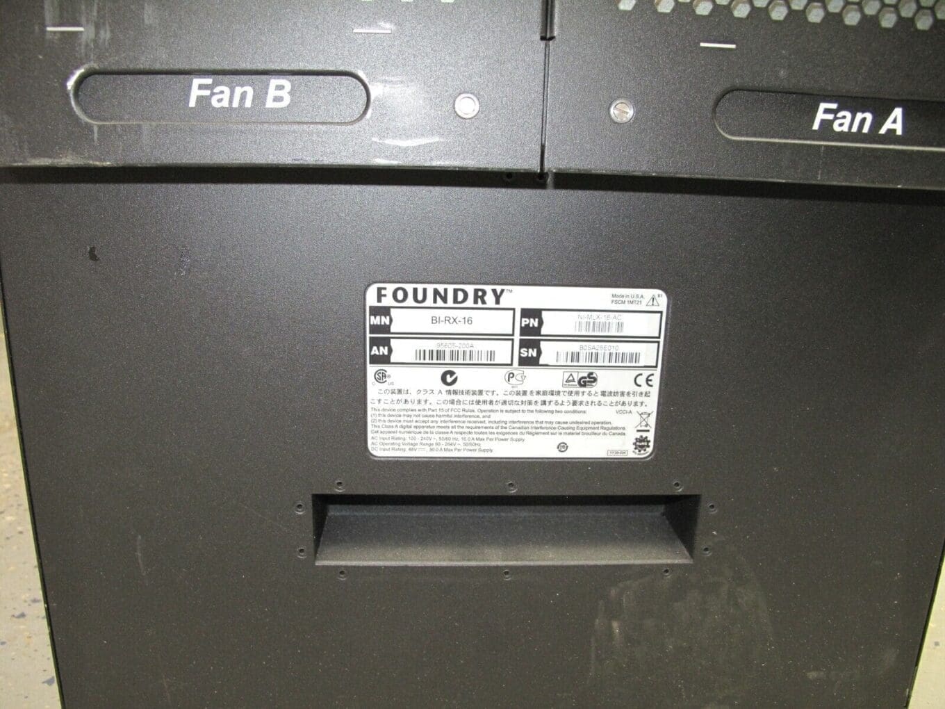 Foundry Networks Netiron Chassis Ni-MLX-16-Ac Loaded - ZOMBIE COMPONENTS