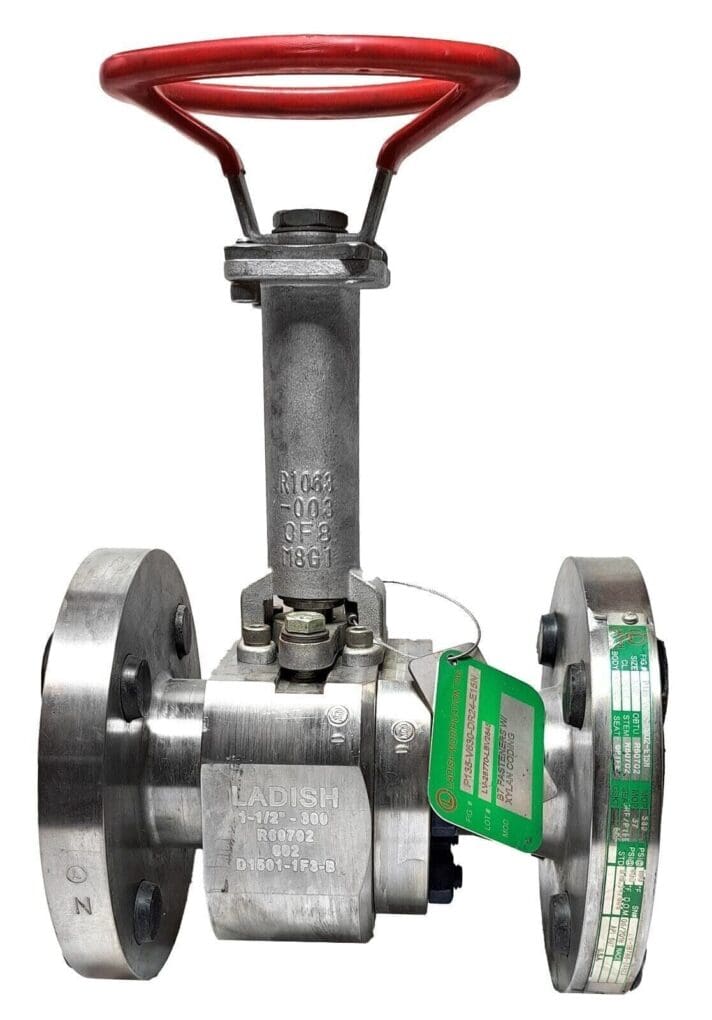 Ladish 1.5" Zirconium Ball Valve P135-V630-DP24-e15n API 607 Class 300 ...