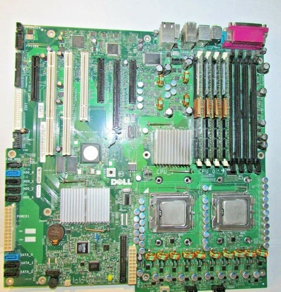 Dell Intel Dual Socket 771 Motherboard 0dt029 With Dual Xeon 5060 + 4GB ...
