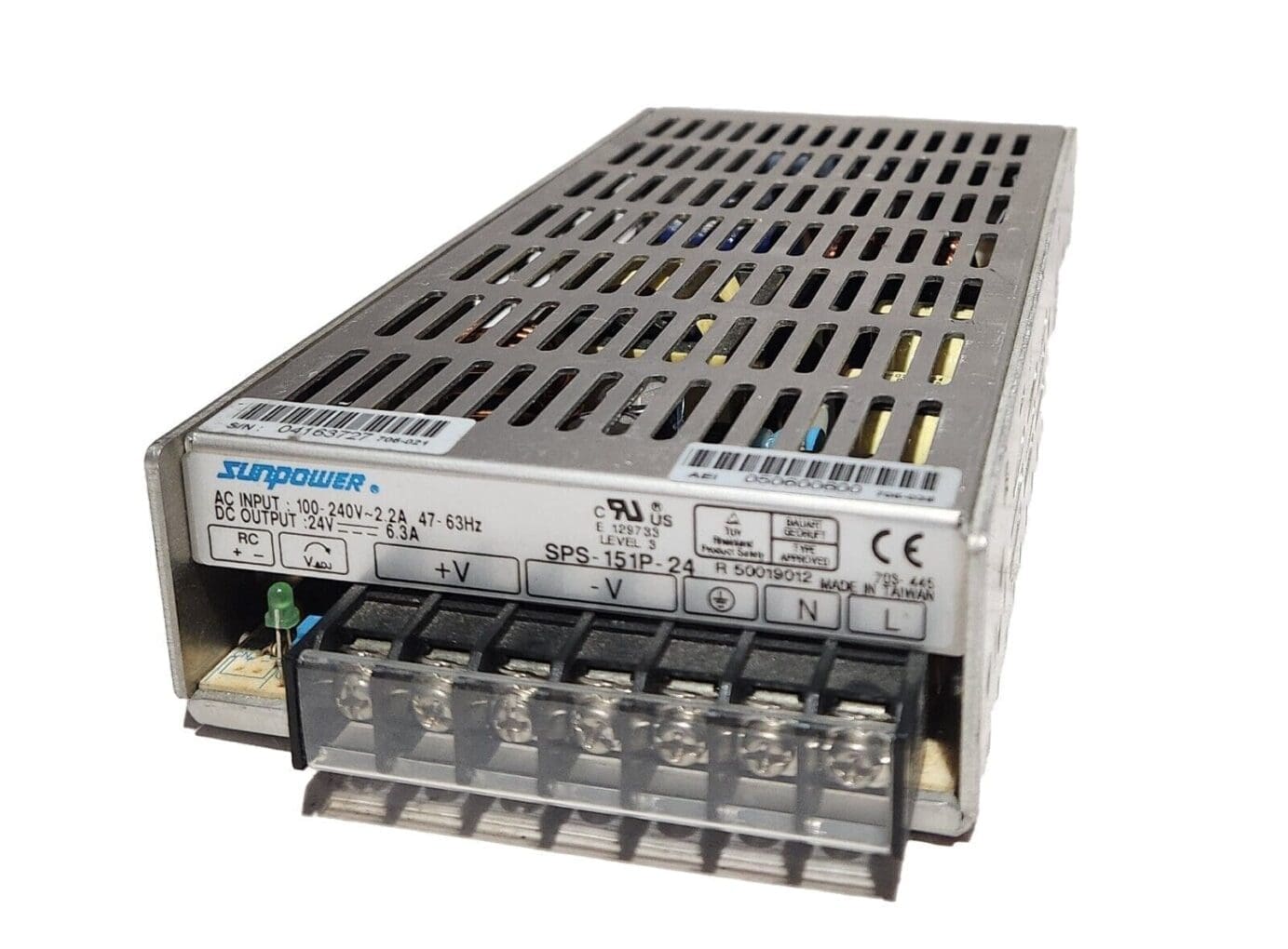 Sunpower Sps-151P-24 150W Single Output Ac-DC Enclosed Power Supply Unit - ZOMBIE COMPONENTS