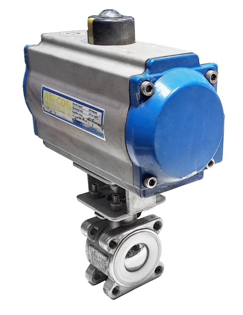 Air-Con C-DA83 Pneumatic Actuator With Flo-Tite 1-1/4 Stainless Ball ...