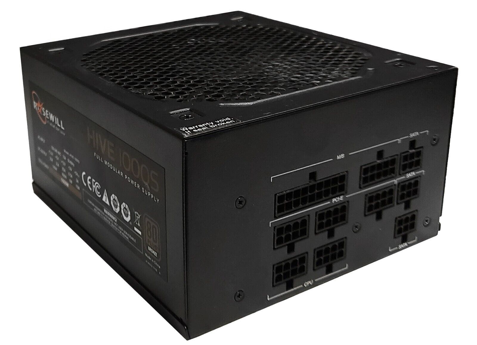 Rosewill Hive 1000s Modular 80PLUS Bronze Certified Power Supply Hive ...