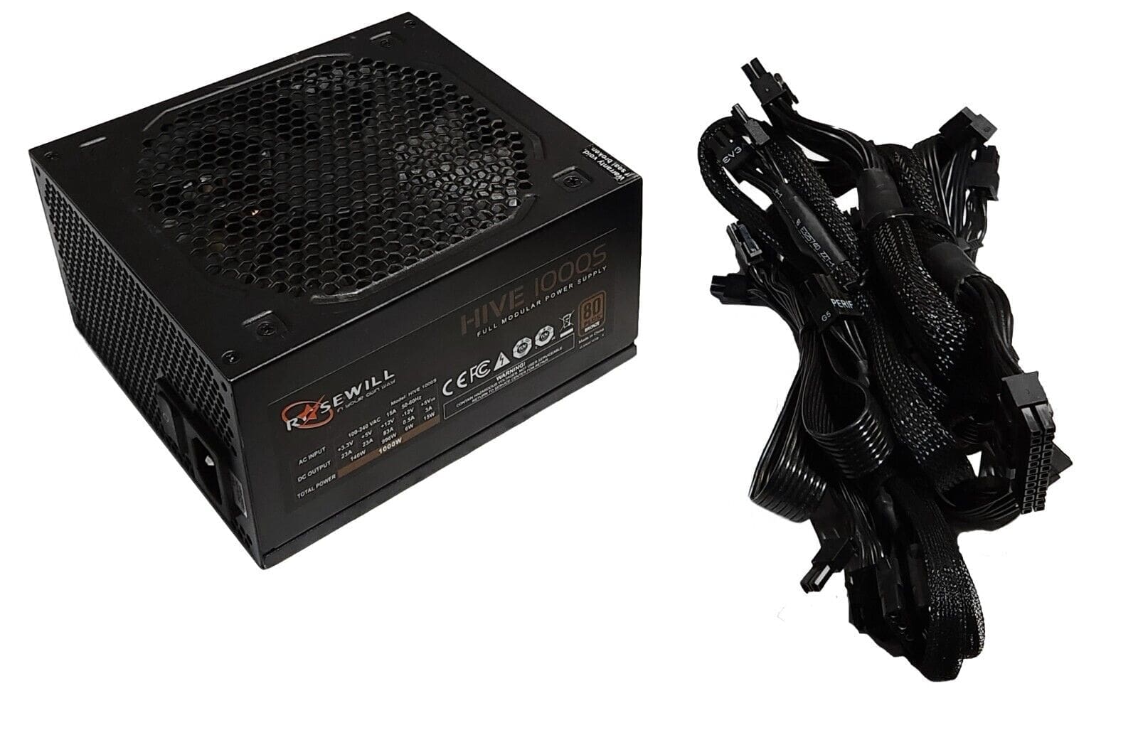 Rosewill Hive 1000s Modular 80PLUS Bronze Certified Power Supply Hive ...