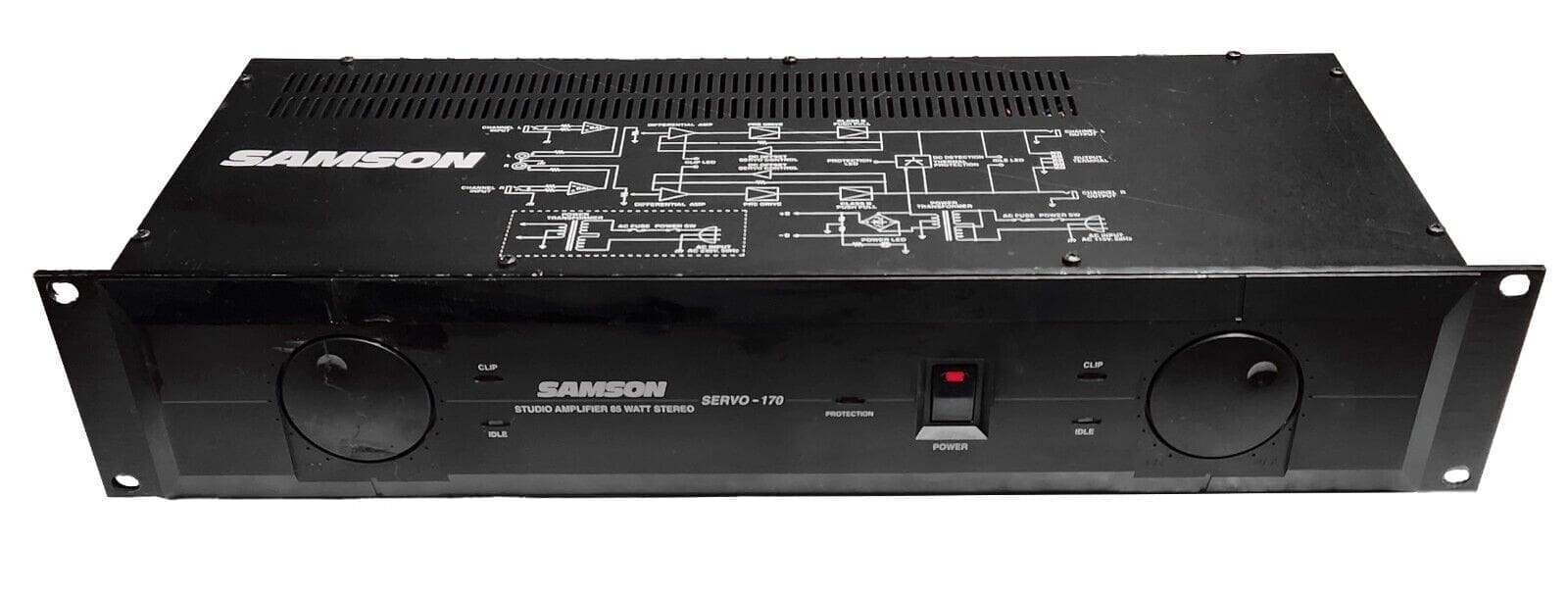 Samson Servo-170 Rack Mount 2-Channel Studio Power Amplifier 85 W ...