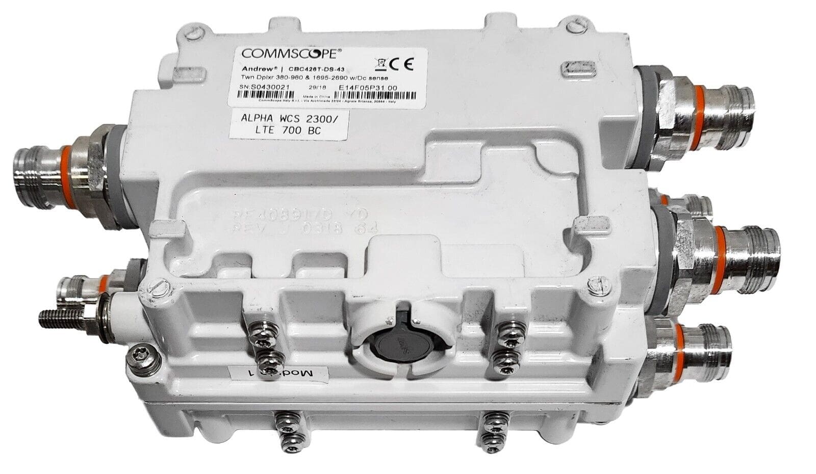 Commscope Cbc426T-Ds-43 Twin Diplexer 380-960MHZ/1695-2690MHZ 4.3-10 W ...