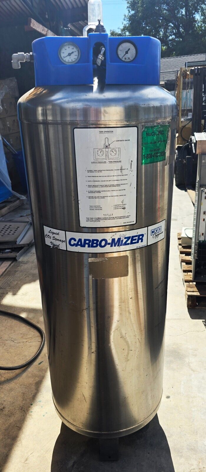 Carbo-Mizer 300 Bulk Co2 Liquid Tank Soda/Beer/Carbonation Systems ...